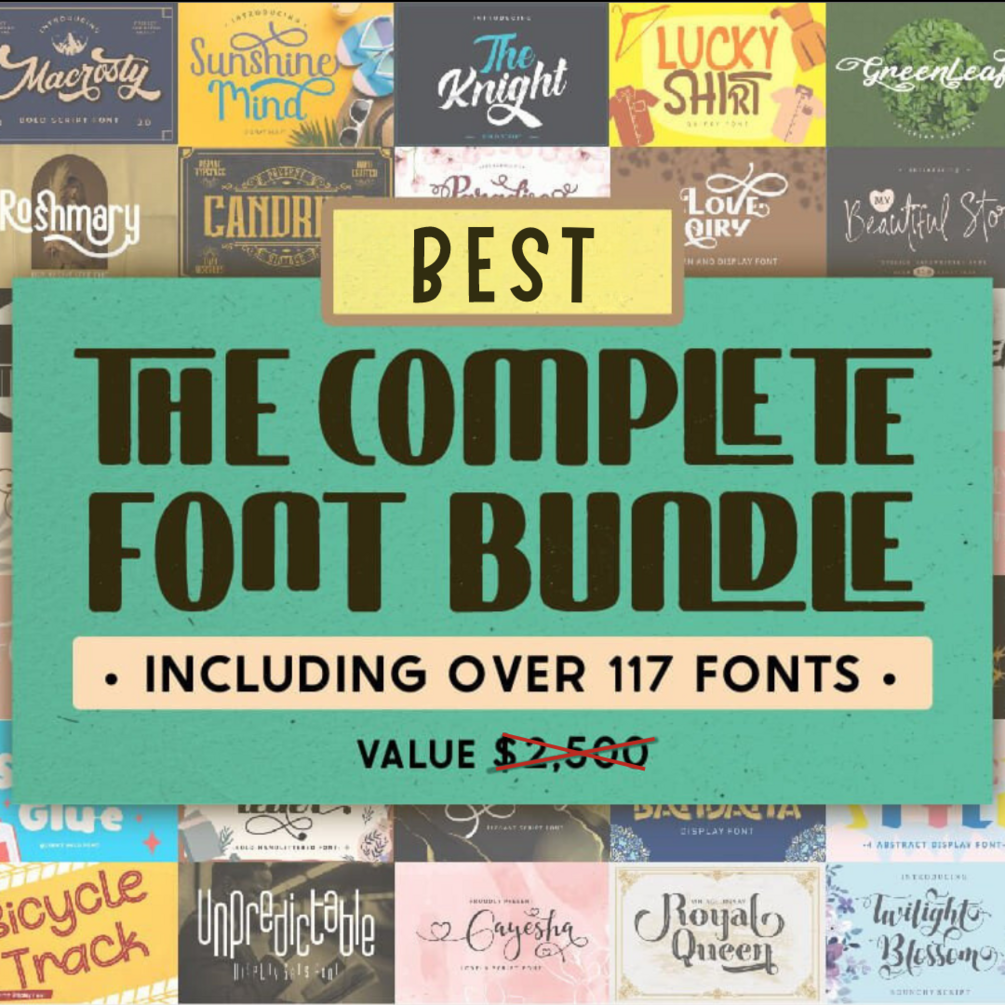 Complete Font Bundle + 117 Versatile Fonts for Every Project