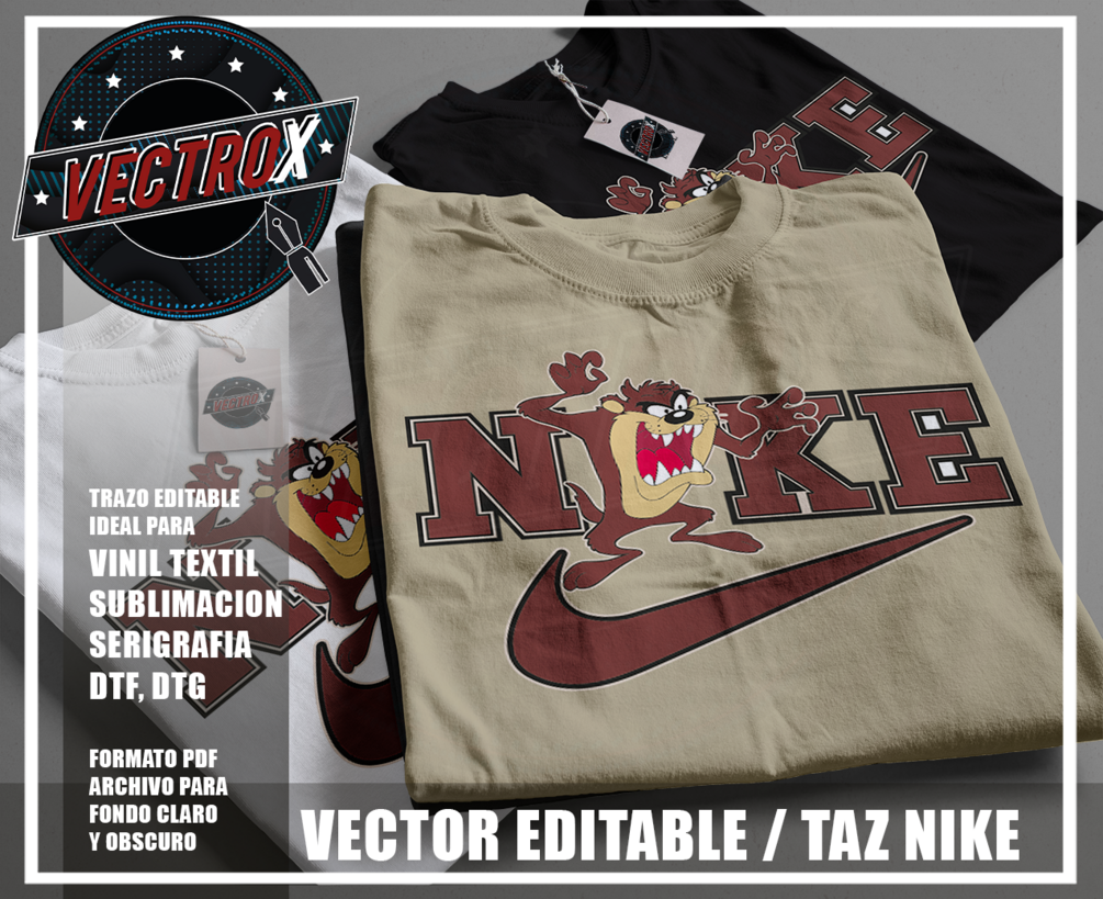 Vector Editable - Taz Nike