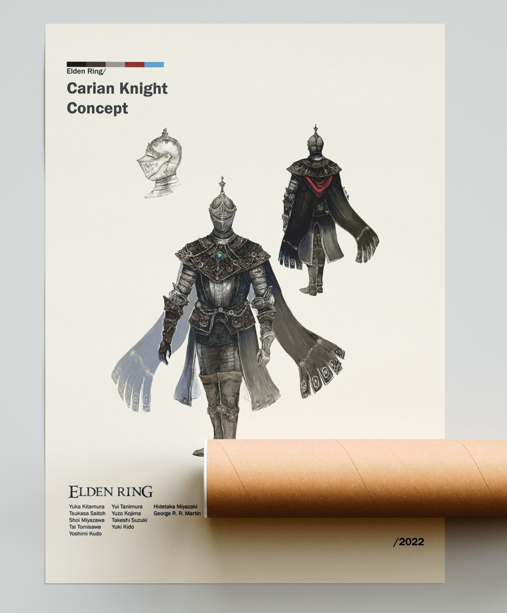 Carian Knight Concept - Elden Ring Minimal Poster
