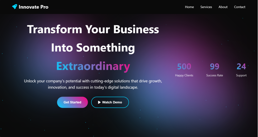 Landing Page Template — Modern, Responsive HTML/CSS/JS