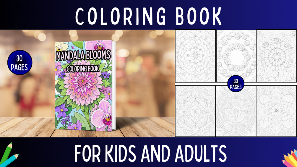 Mandala Blooms Coloring Book: Floral Mandala Designs for Mindful ...