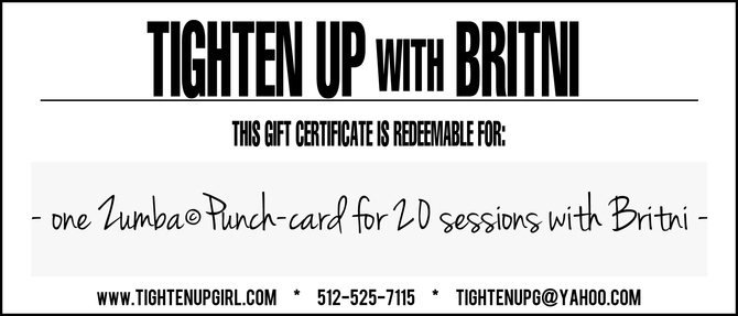 Zumba punch-card
