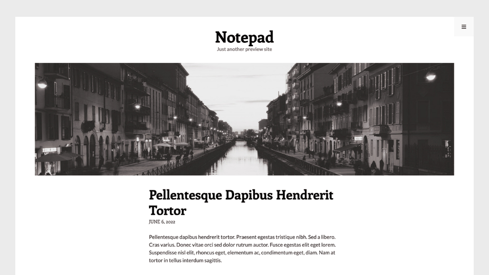 Notepad WordPress Theme