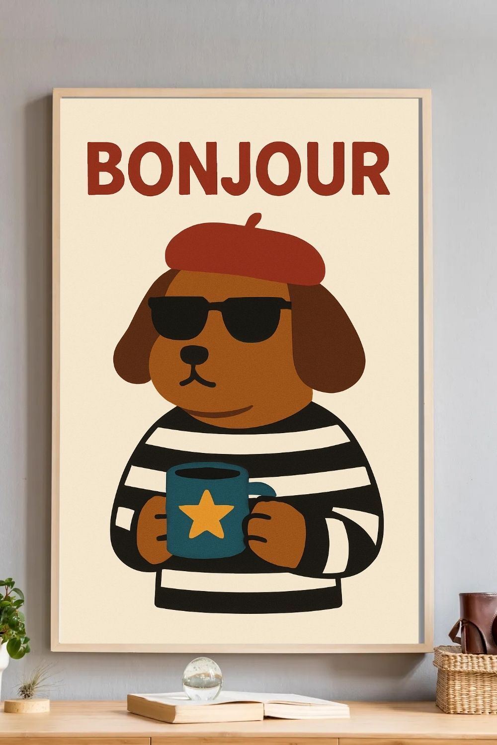 Bonjour Dog – Parisian Charm for Chic Kids' Rooms