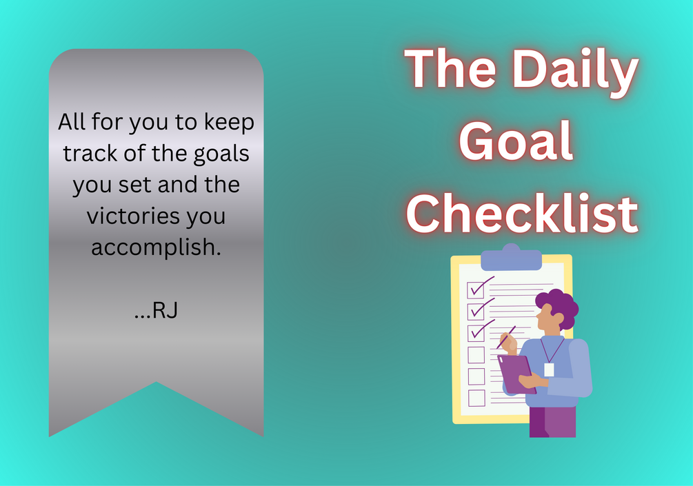 Daily Goals Checklist | Inspirational Goal-Setting Printable to Track ...