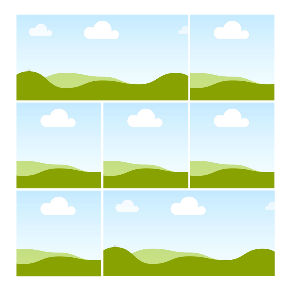 Photo collage. Presentation frames