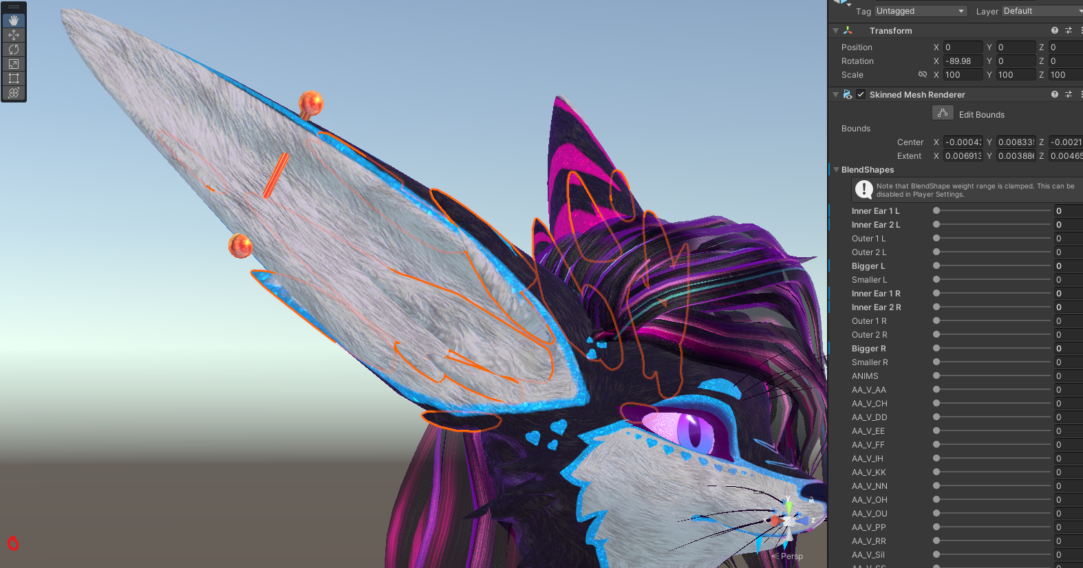 Rexouium / Magpie | Ear Poof | 7 In 1 | (W/VRCFury)