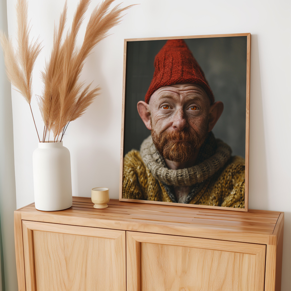 Man Gnome | DIGITAL DOWNLOAD | human-animal fusion | neomorph wall art ...