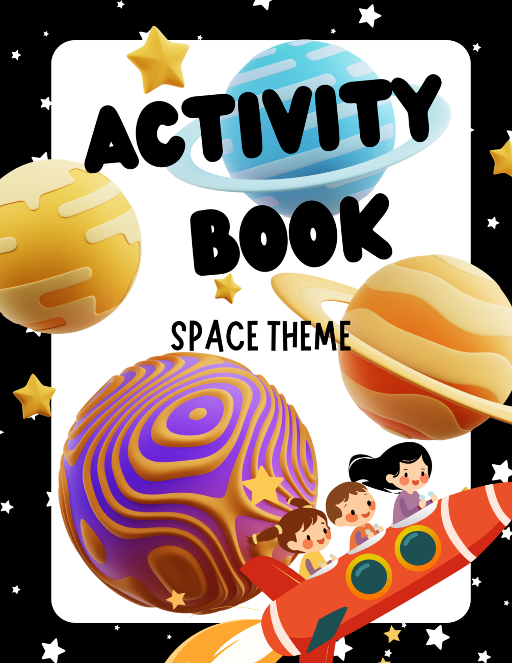 Space Activity Book for Kids: Fun Busy Book with Coloring, Puzzles ...