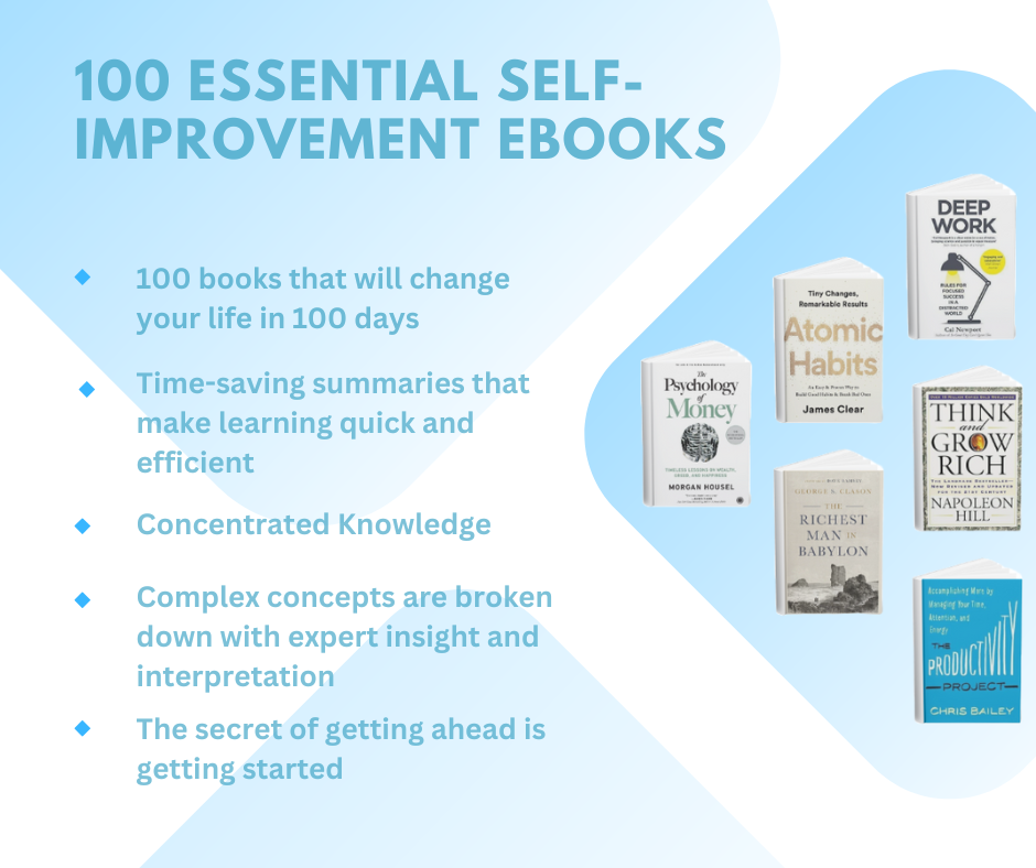 #100 Essential Self-Improvement summarized eBooks