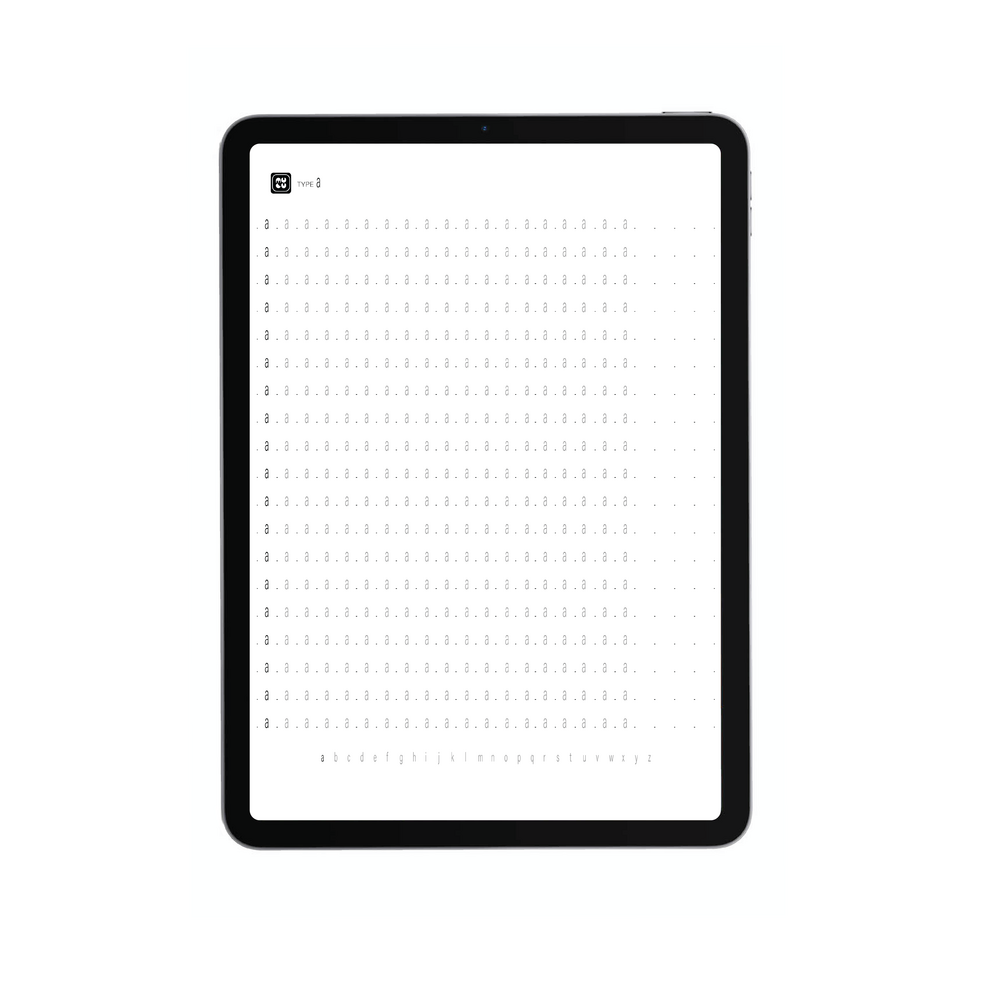 Acumin Type Series (Lowercase) Individual Sheets