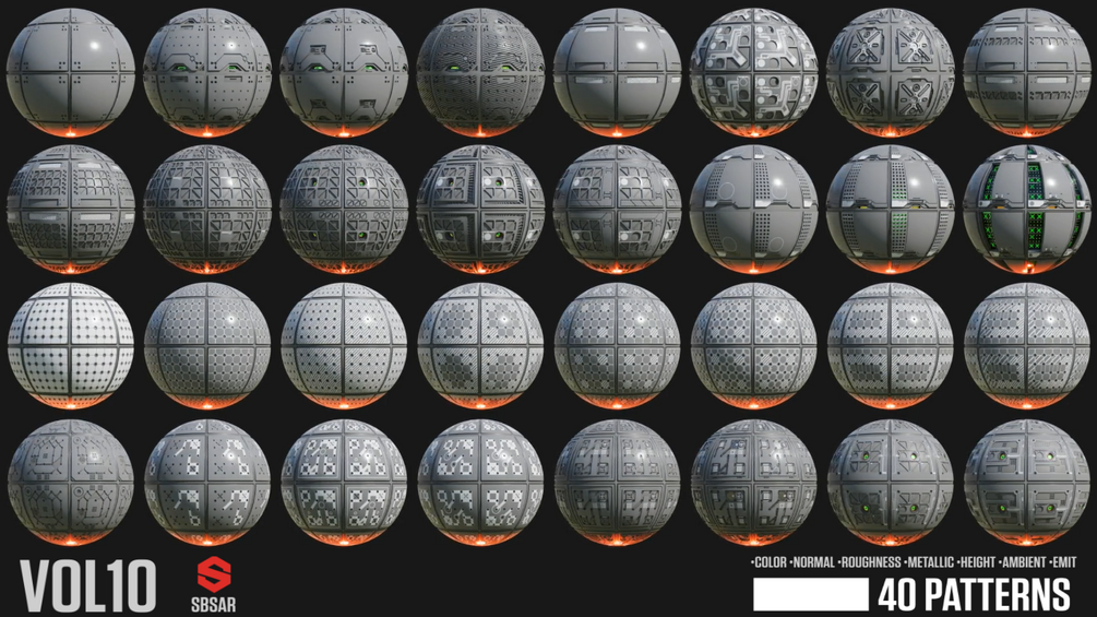 Substance Designer SBSAR Hard Surface Collection Vol10