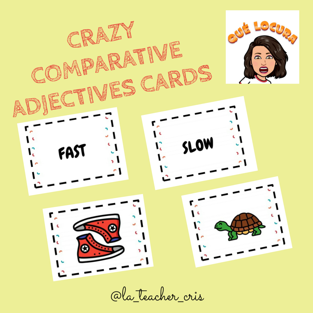 crazy comparative adjectives cards game