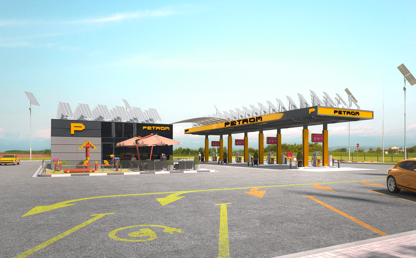 mockup gas station
