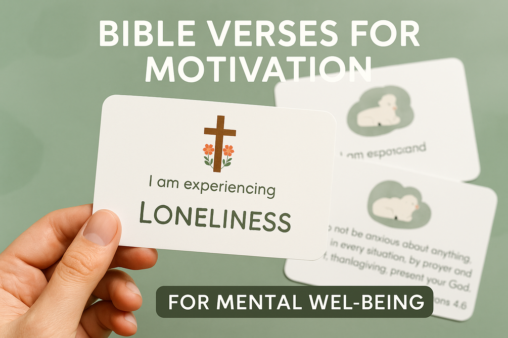 Bible Verses for Motivation - Flash card printables