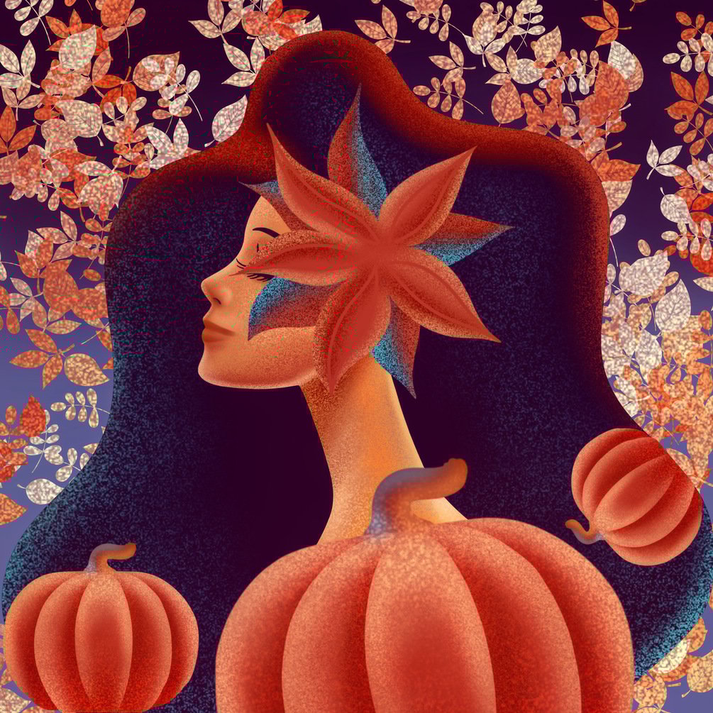 Autumn Queen Illustration Tutorial Bundle