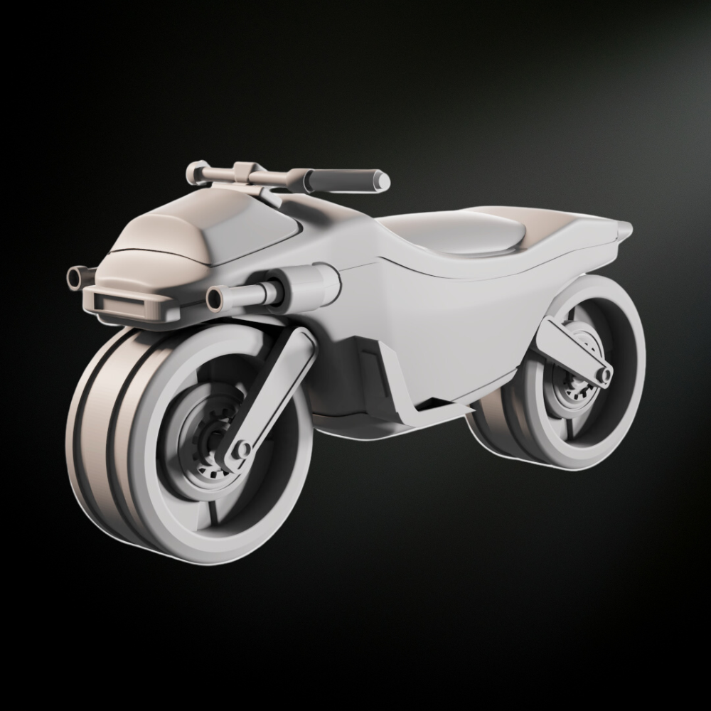 Sci-Fi Motorcycle STL File – Futuristic 3D Printable Bike for Wargaming, Tabletop RPGs ...