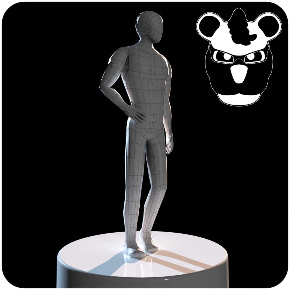 Low-poly Male Base Mesh