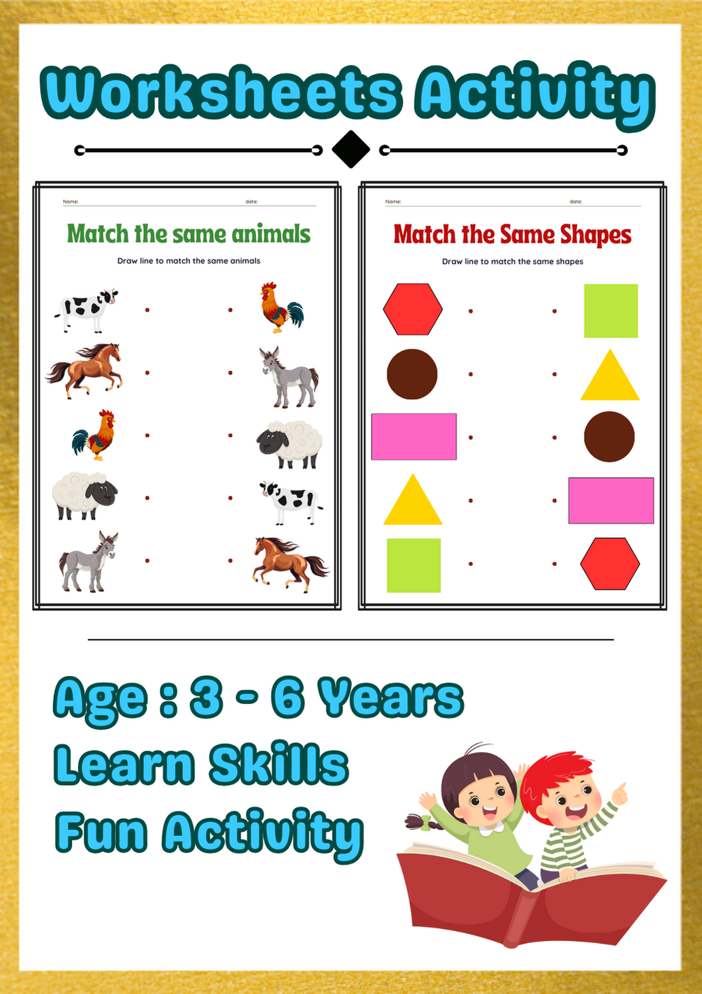 Worksheets Activity - Matching Worksheets for Kids