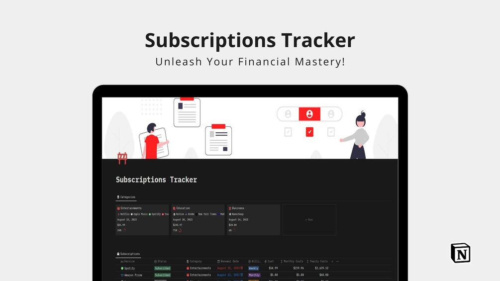 Subscriptions Tracker: Notion's Ultimate Tracker!