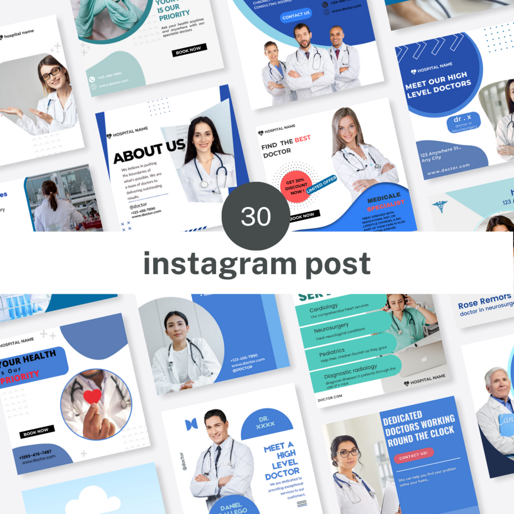 medical instagram post templates