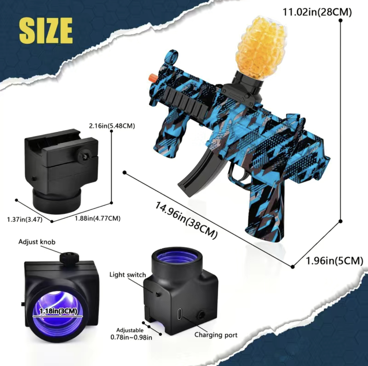 Glow In The Dark Gel Blaster Gun!