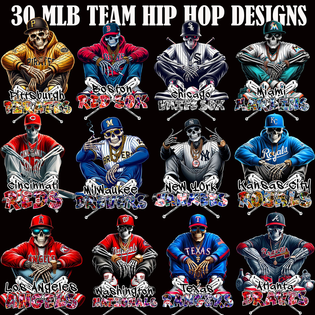 30 MLB HIP HOP DESIGNS BUNDLE