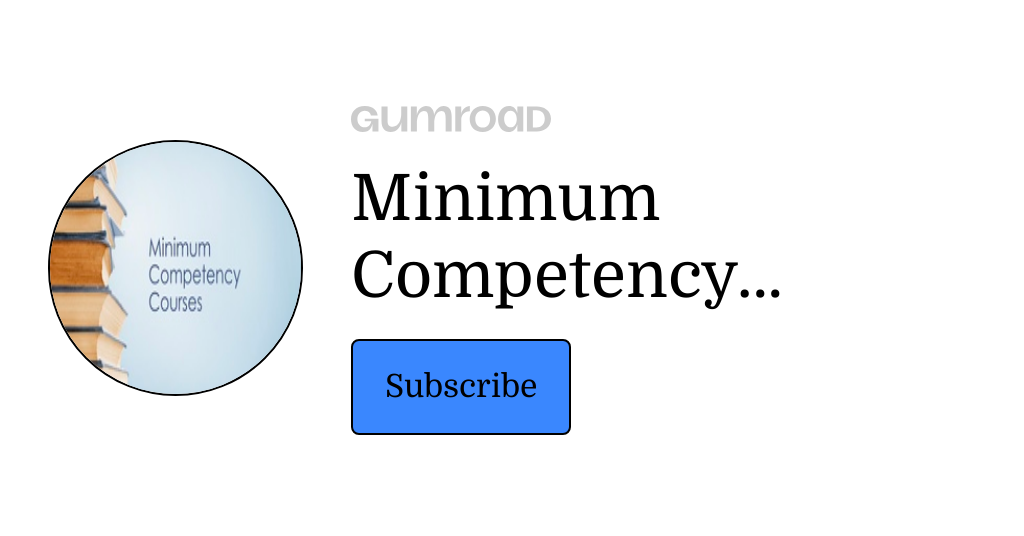 Minimum Competency Courses