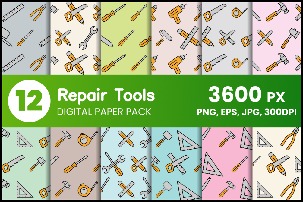 Repair Tools 12 Digital Paper Set