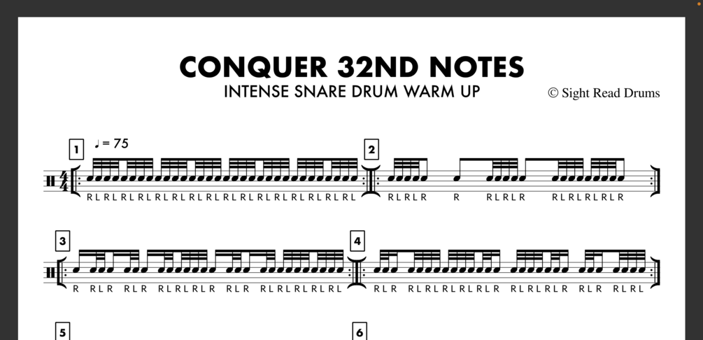 Conquer 32nd Notes – Intense Snare Drum Warm Up