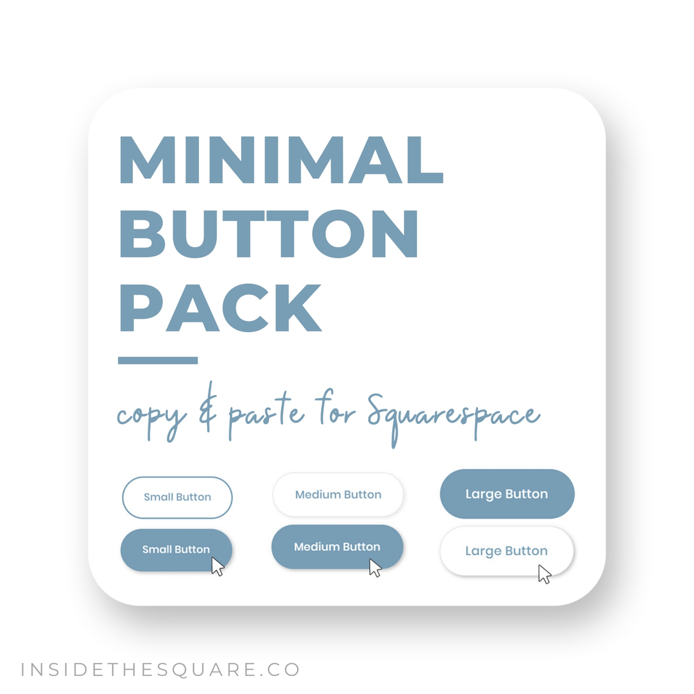 Minimal Button Pack - Soft Blue