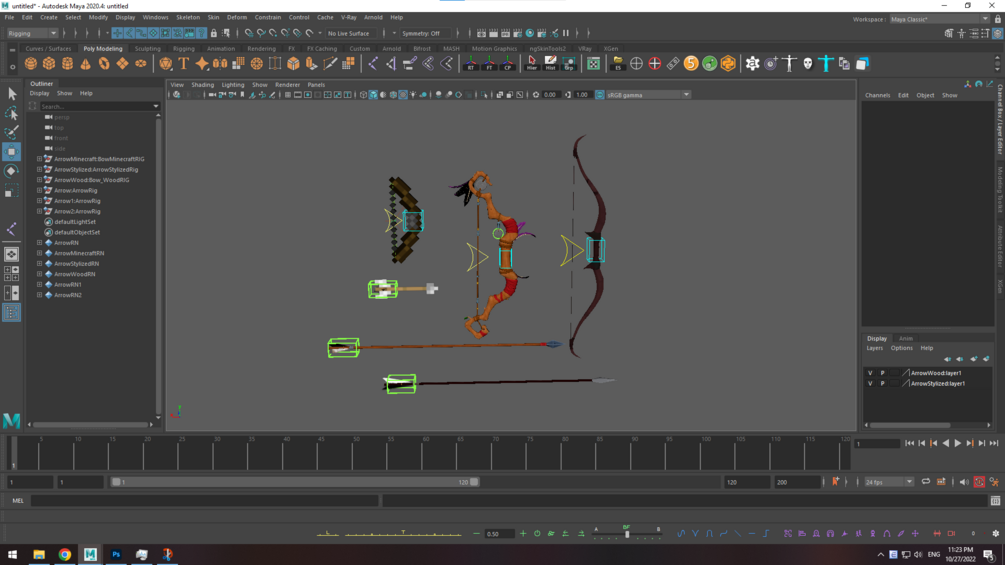 Bow Arrow Maya Rig