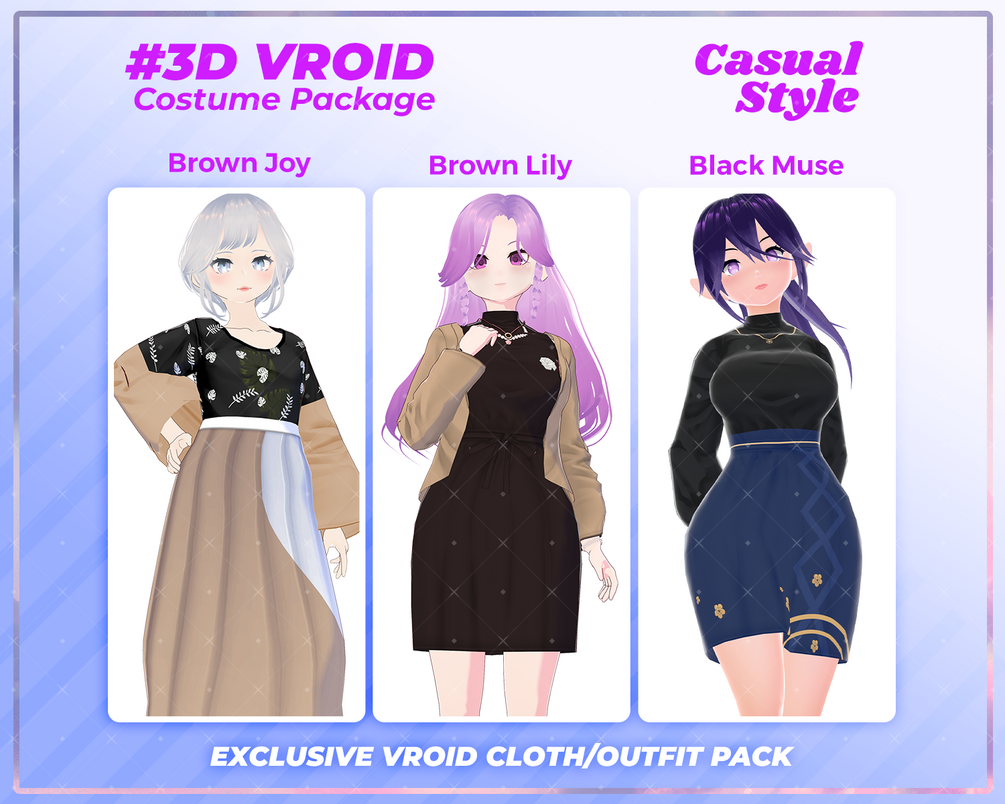 Unleash Creativity with 3-in-1 Casual Vroid Clothing Collection - VRoid ...