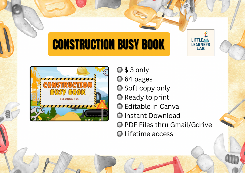 Construction Theme - Busy Book