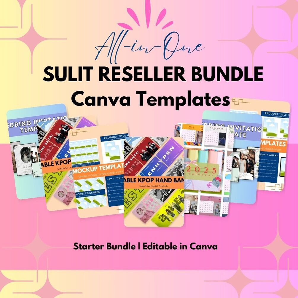 SULIT EDITABLE CANVA TEMPLATES BUNDLE | STARTER BUNDLE | ALL IN ONE ...