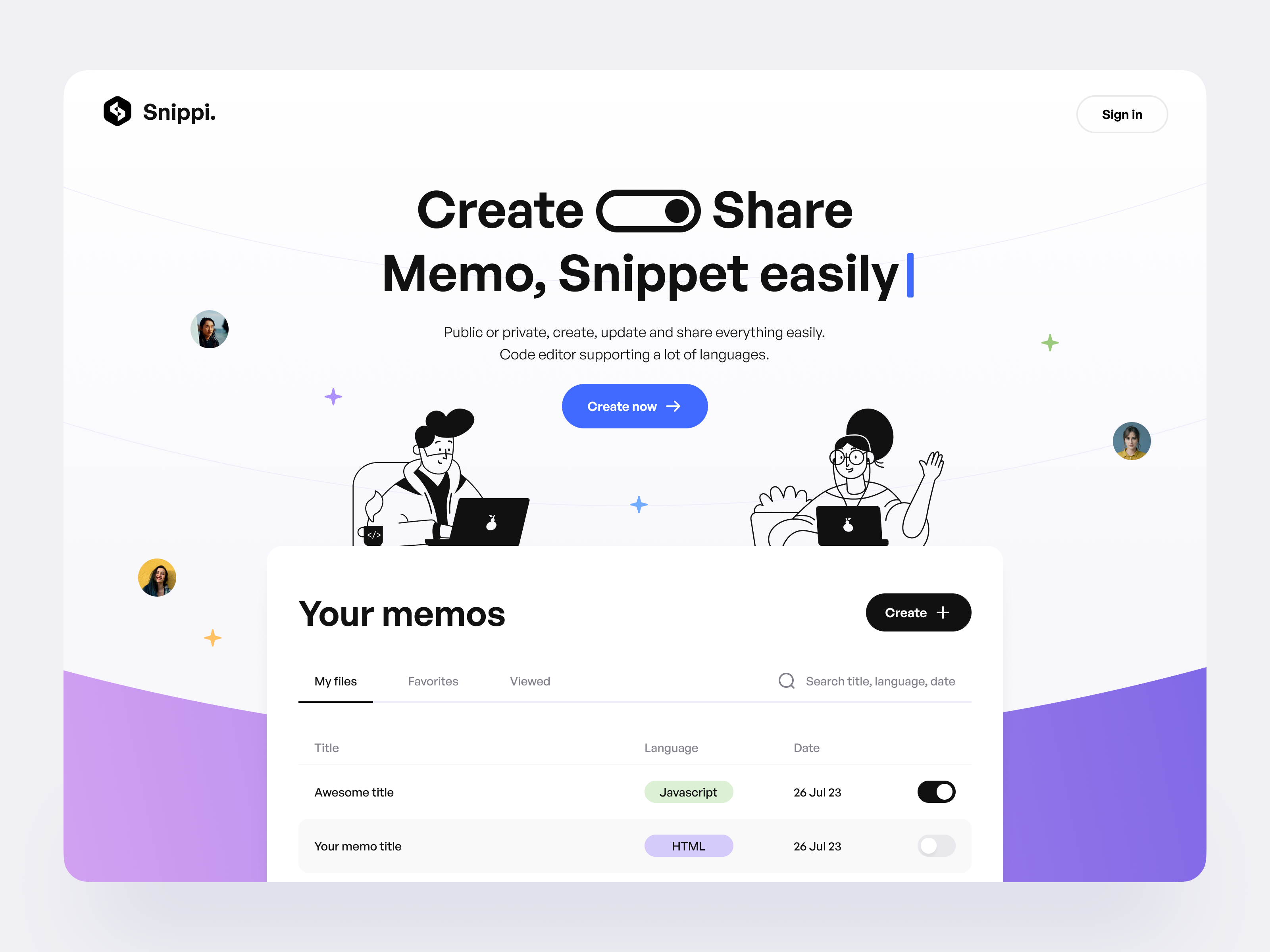 Snippi.app - 🎁 FREE memo and snippet sharing app - Tran Mau Tri Tam Snippi.app - 🎁 FREE memo and snippet sharing app - Tran Mau Tri Tam