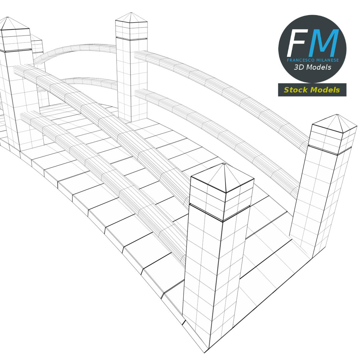 3D MODEL - Wooden bridge