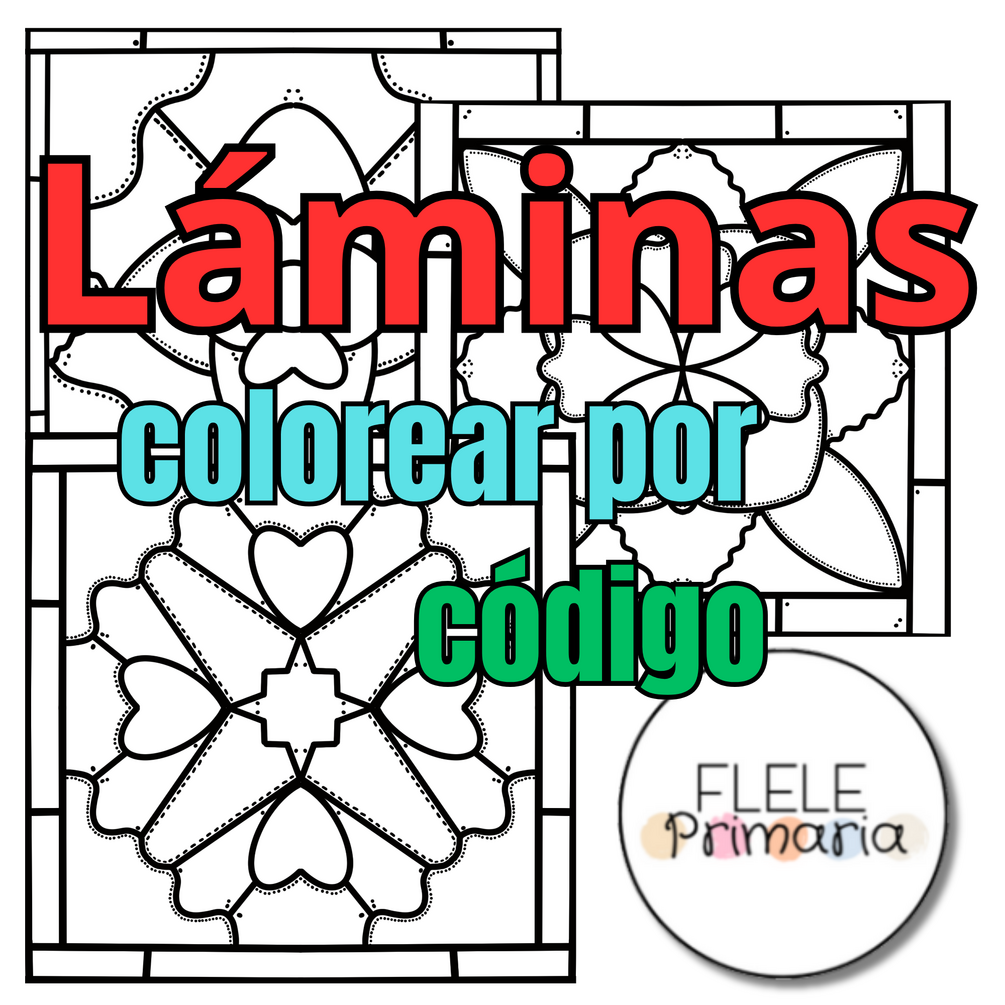 Láminas para colorear por código. Mandalas.