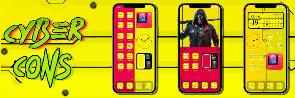 Cybercons (iOS 14 icons and walls)