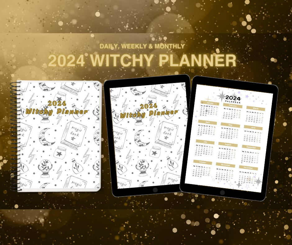 2024 Witchy Digital Planner | Magical Daily, Weekly, Monthly Organizer ...