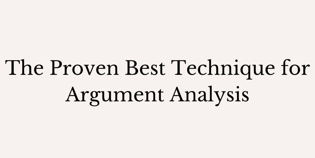 A Argument Analysis Guide