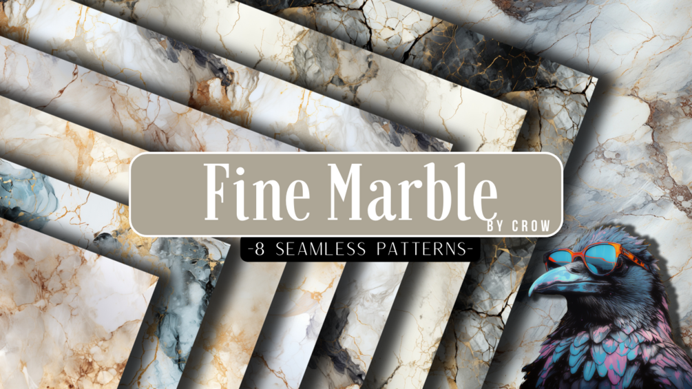 Fine Marble Texture Digital Paper Pack | Seamless Patterns | Commercial ...