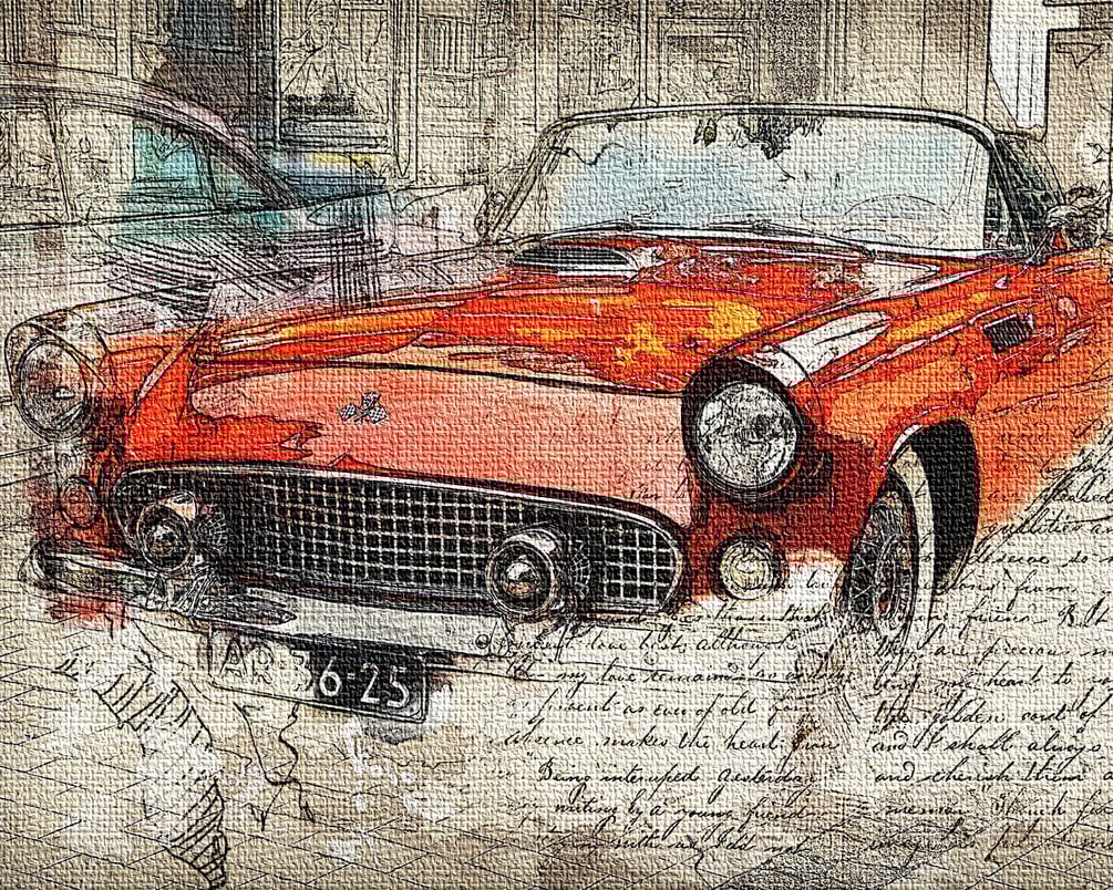 Red Car Art Printable