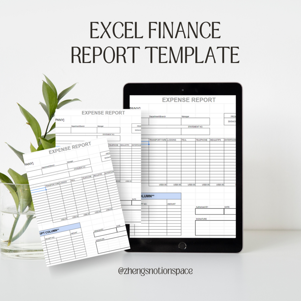 Google Sheet Expense Report Template