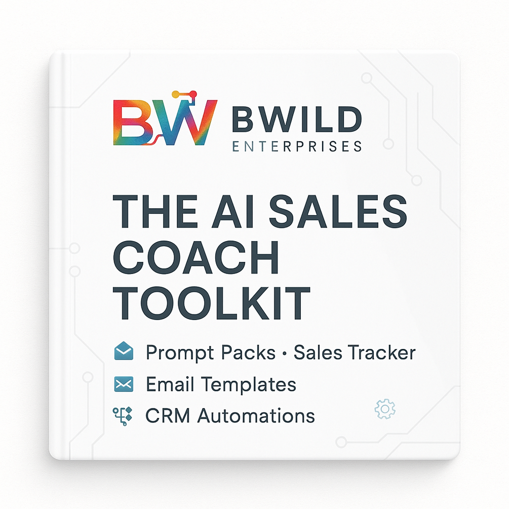 AI Sales Coach Toolkit - Prompt Packs, Sales Tracker, CRM Templates