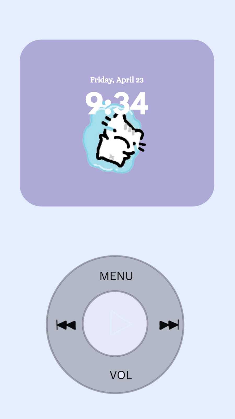 Retro iPod Lock Screen Wallpaper (Cute Crying Blob Edition)