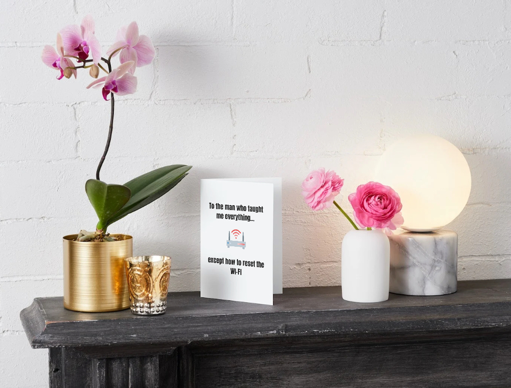 Funny Father’s Day Card – Wi-Fi Humor | Printable 5x7 Folded Card (8 ...