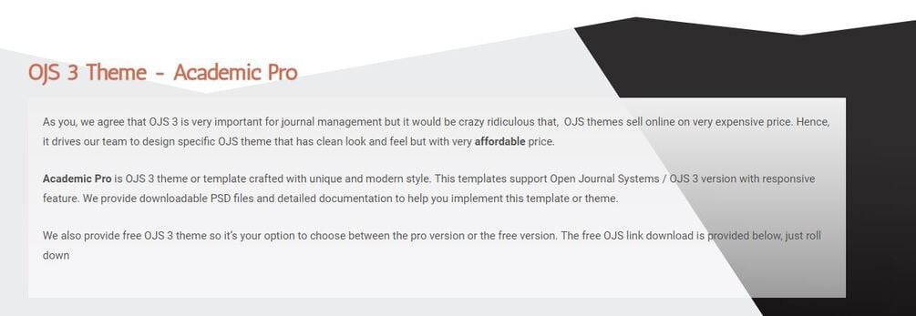 Academic Pro OJS 3 Theme