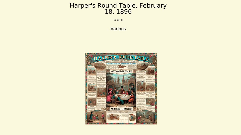Harper's Round Table, February 18, 1896