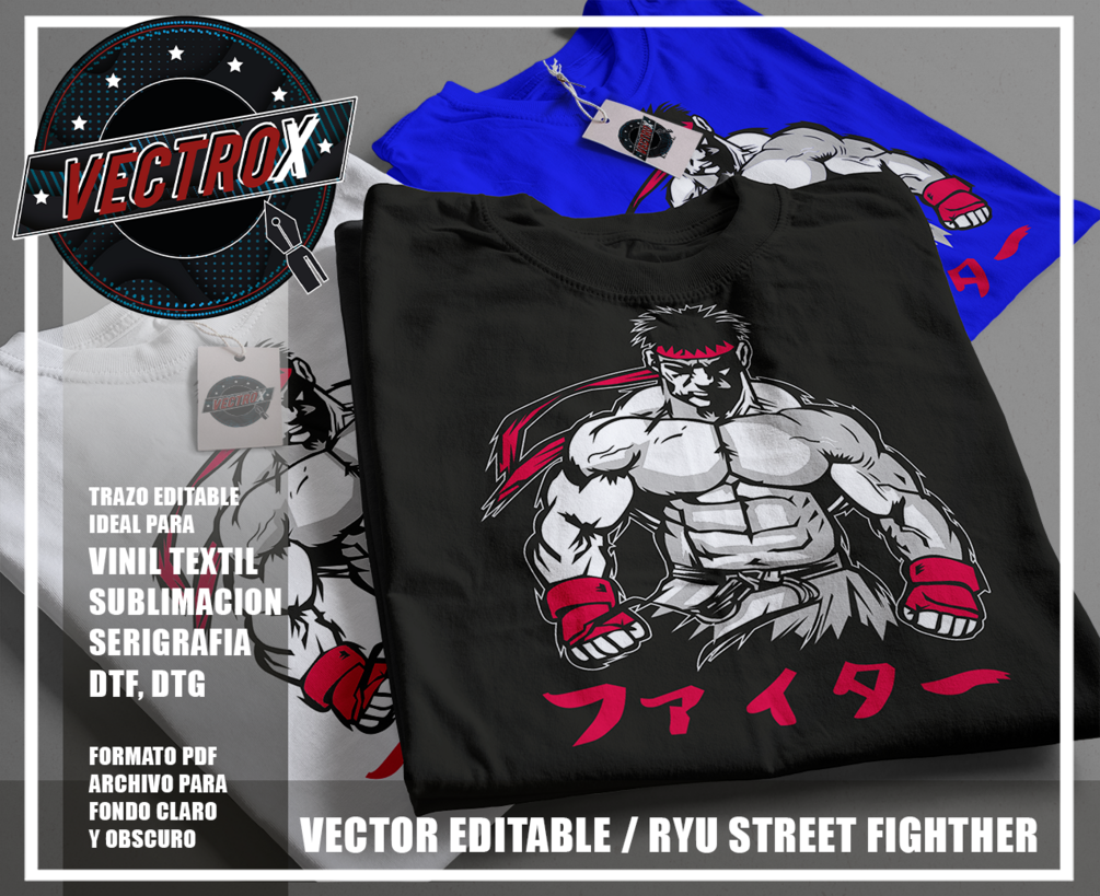 Vector Editable - Ryu Street Fighter